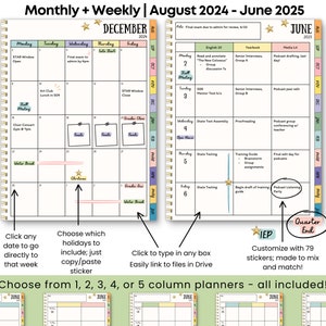 2024-2025 Editable Teacher Planner | Digital and Printable | Google ...