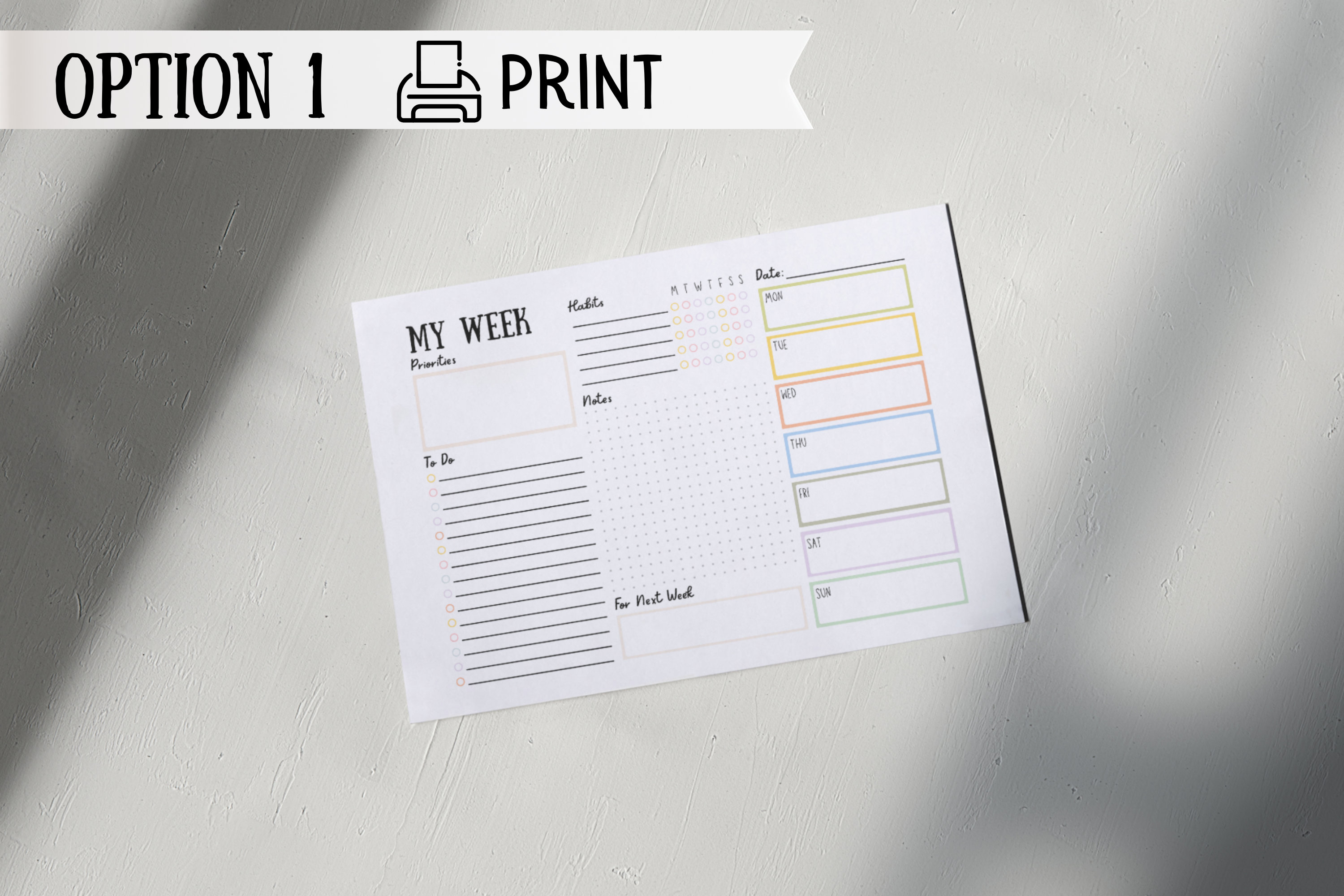Weekly Planner Template | Printable and Digital | PDF | Landscape ...