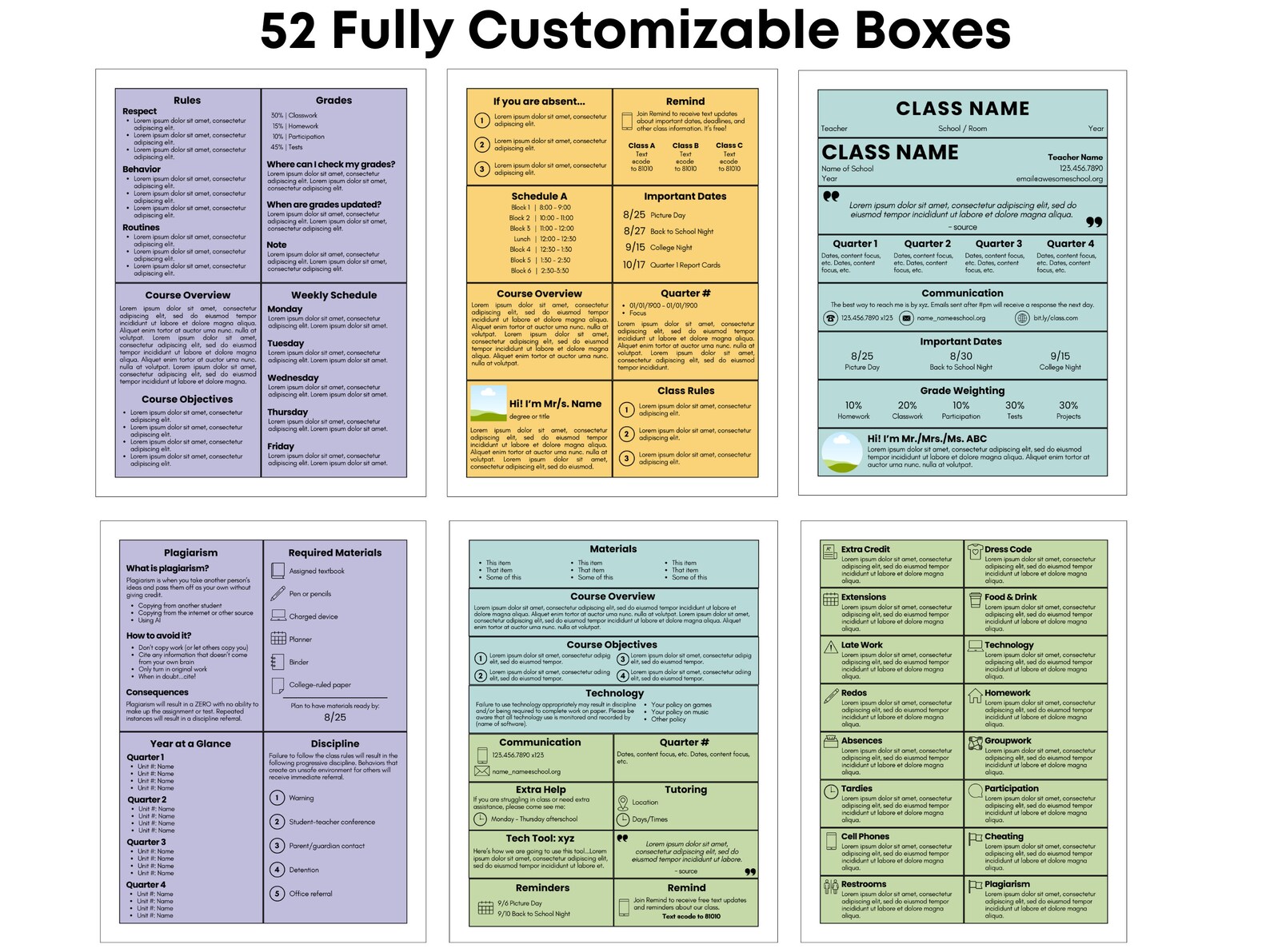 Custom Syllabus Template | Modular Syllabus Creator System | Editable ...