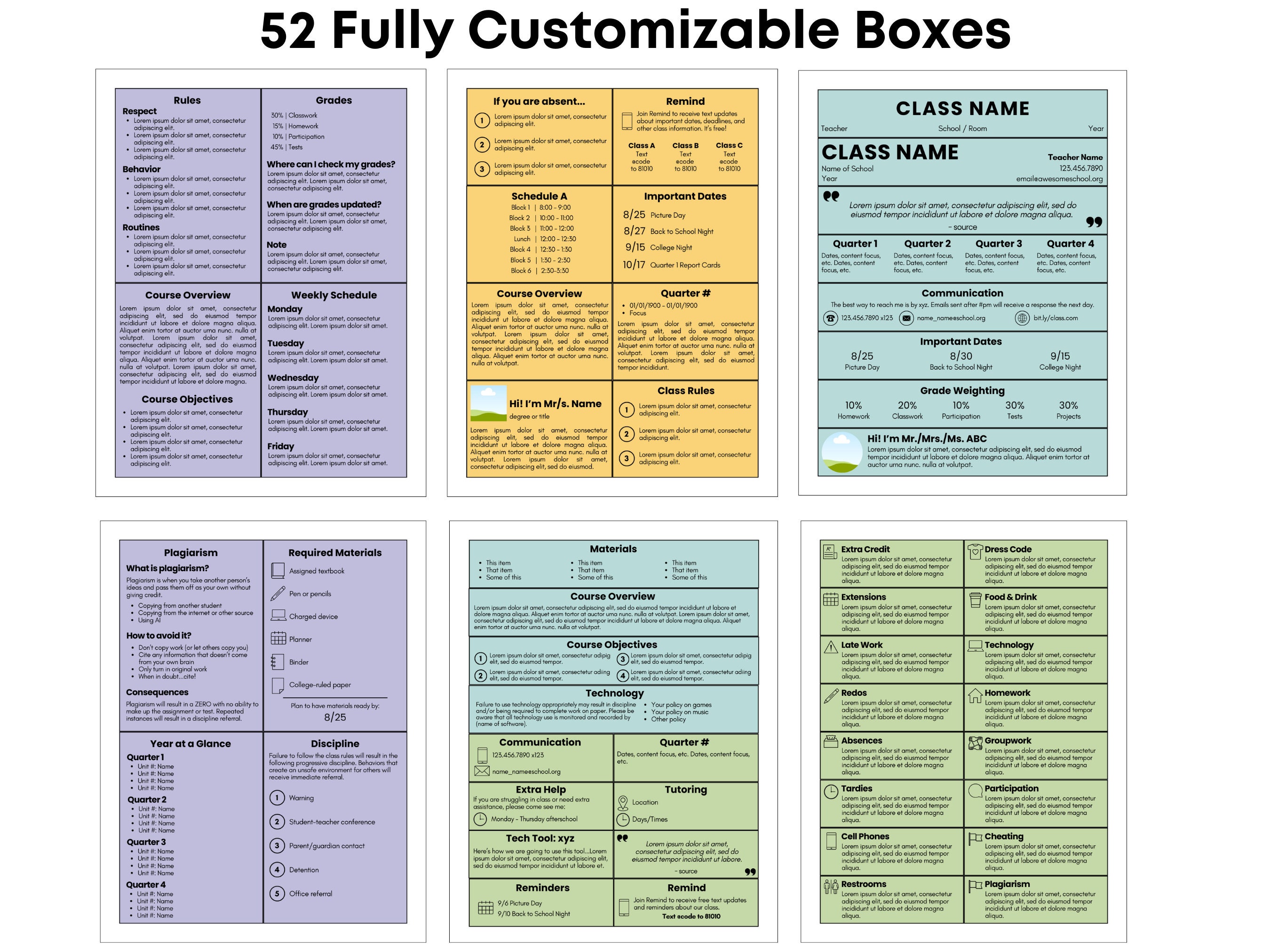 Custom Syllabus Template | Modular Syllabus Creator System | Editable ...