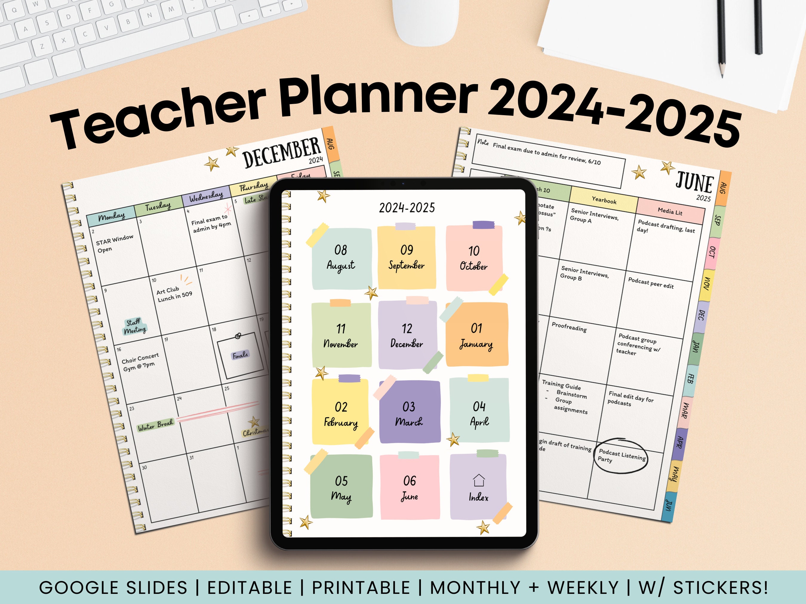2024-2025 Editable Teacher Planner | Digital and Printable | Google ...