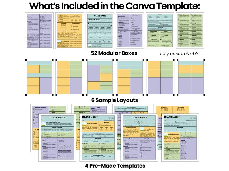 Custom Syllabus Template | Modular Syllabus Creator System | Editable ...