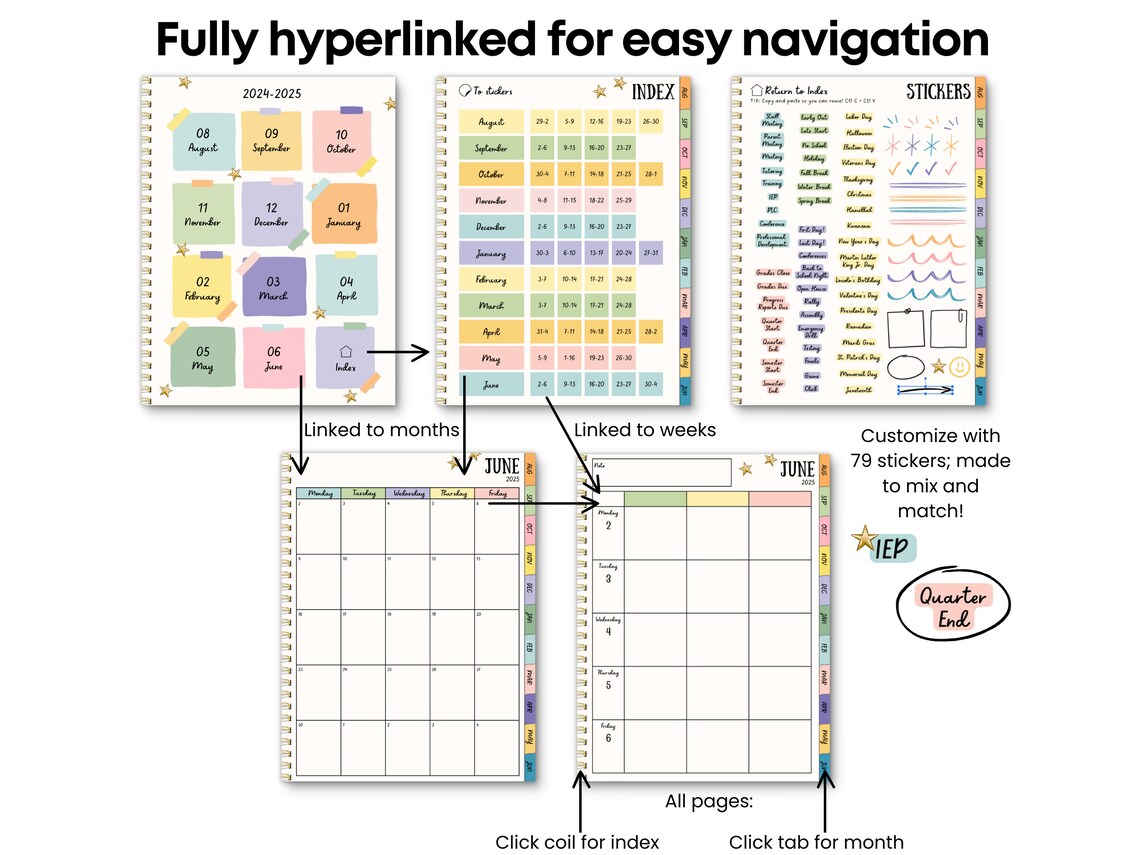 2024-2025 Editable Teacher Planner | Digital and Printable | Google ...