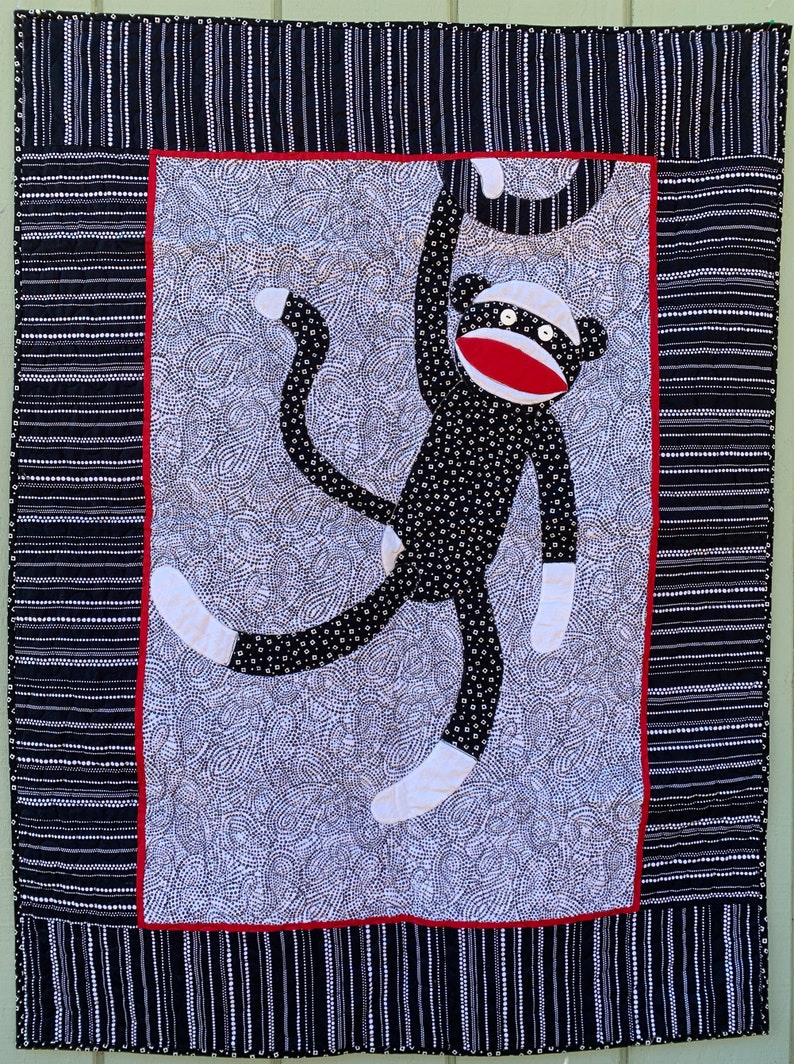 Sock Monkey Applique Quilt Pattern - Etsy