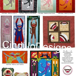 Sock Monkey Applique Quilt Pattern - Etsy