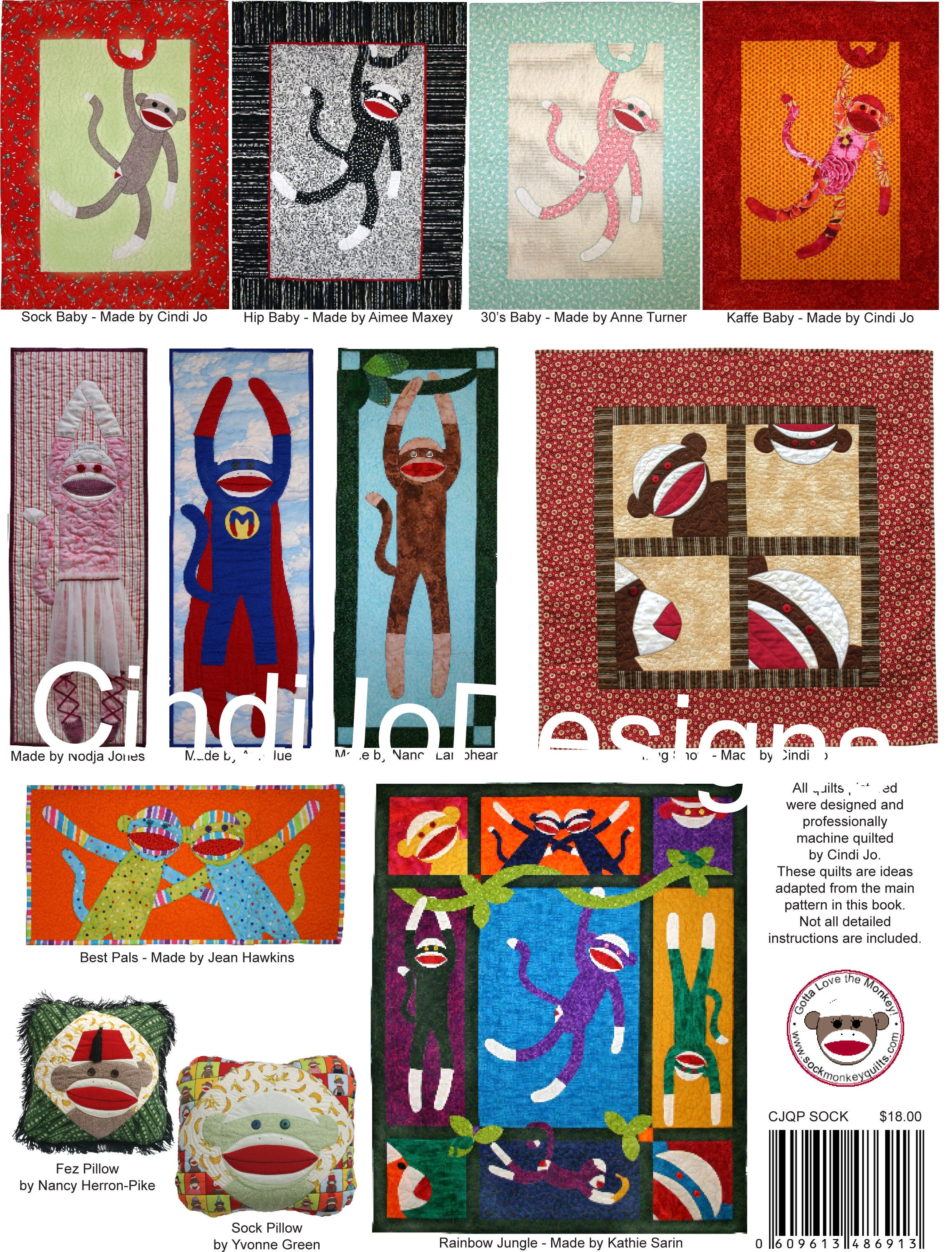 Sock Monkey Applique Quilt Pattern - Etsy