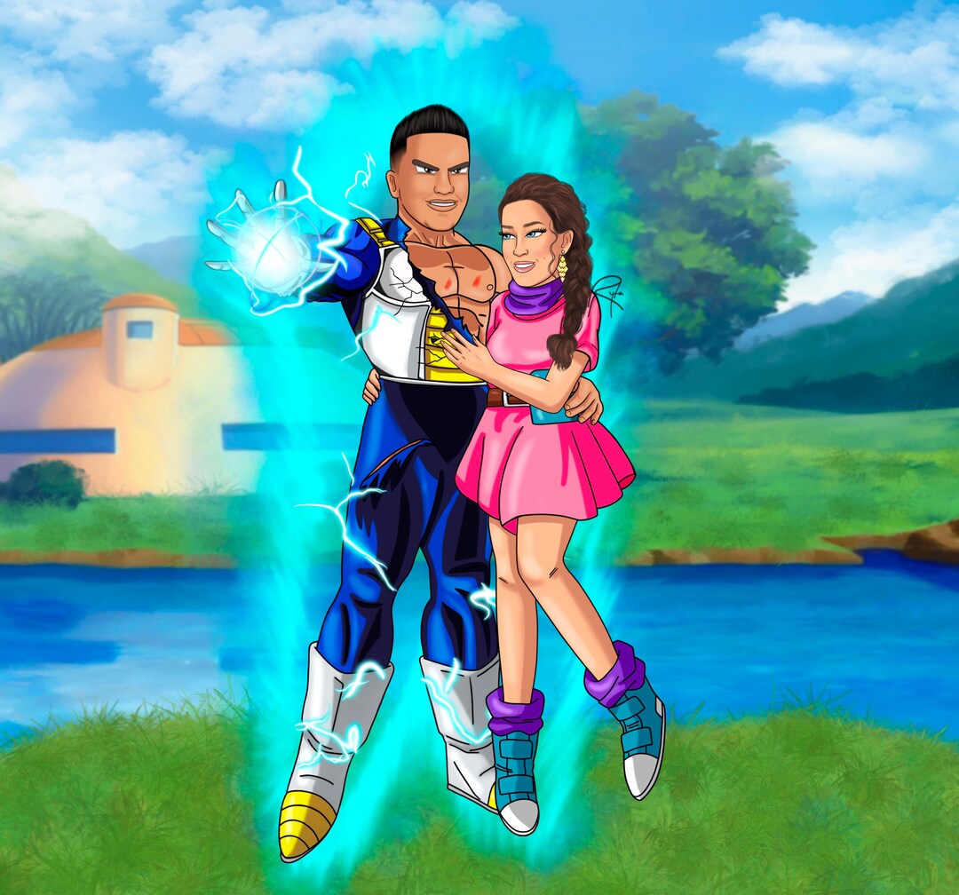 Dragon Ball Portrait -father's Day Gift -anime Commission -family Gift ...