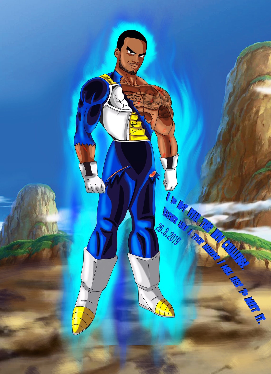 DRAGON BALL Z PORTRAIT Fathers Day Gift Custom Goku | Etsy