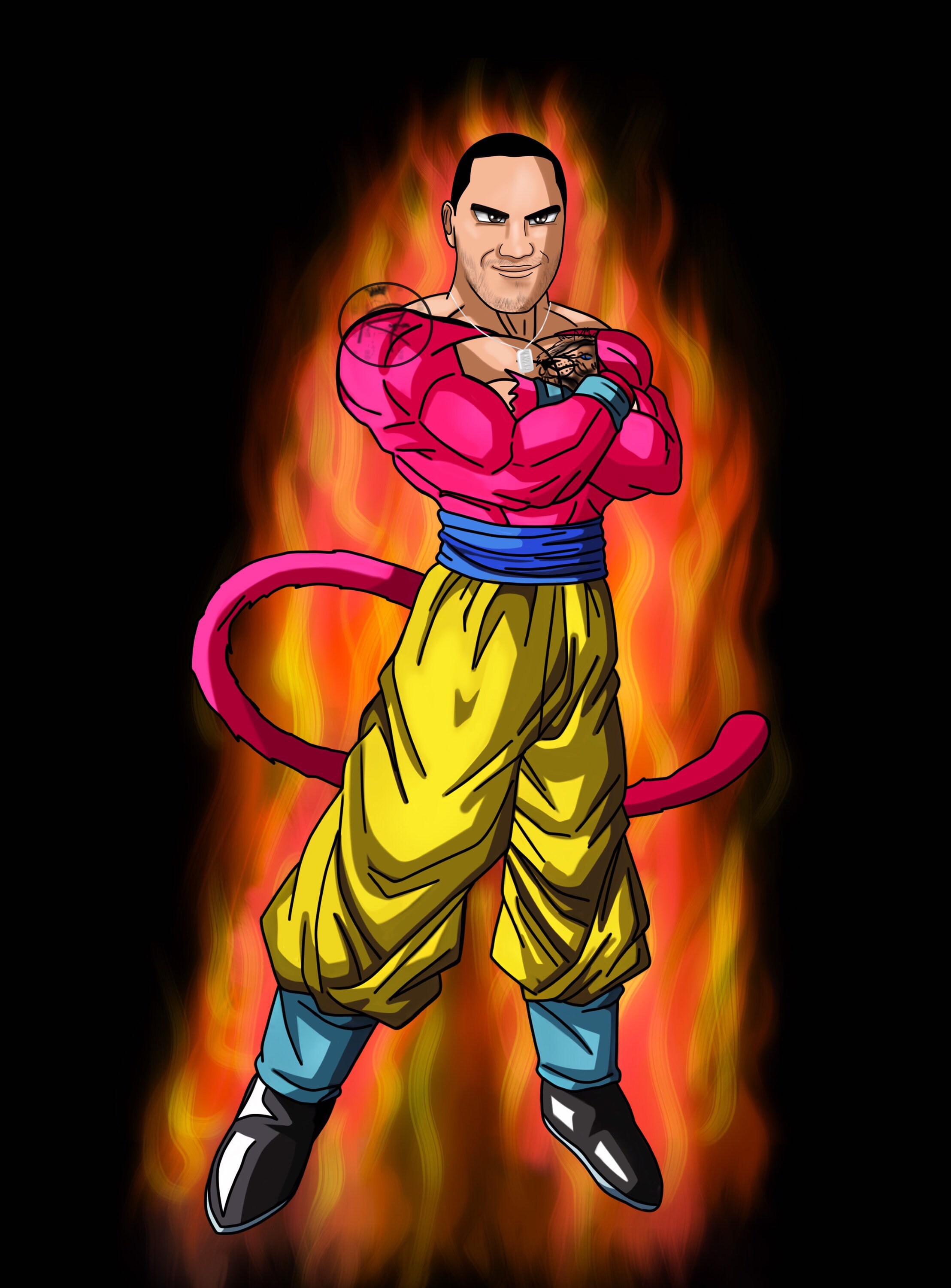 DRAGON BALL Z PORTRAIT Custom Goku Super Saiyan | Etsy