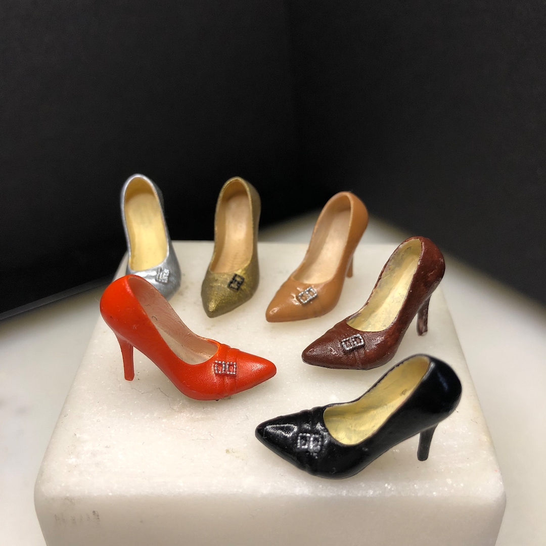 Heigh Heels Shoes for Heidi Ott Ladies or for Dollhouse Decorations (1: ...