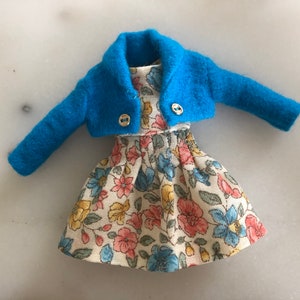 Blue Jacket and Floral Dress for Heidi Ott Ladies (1:12) the Doll is ...