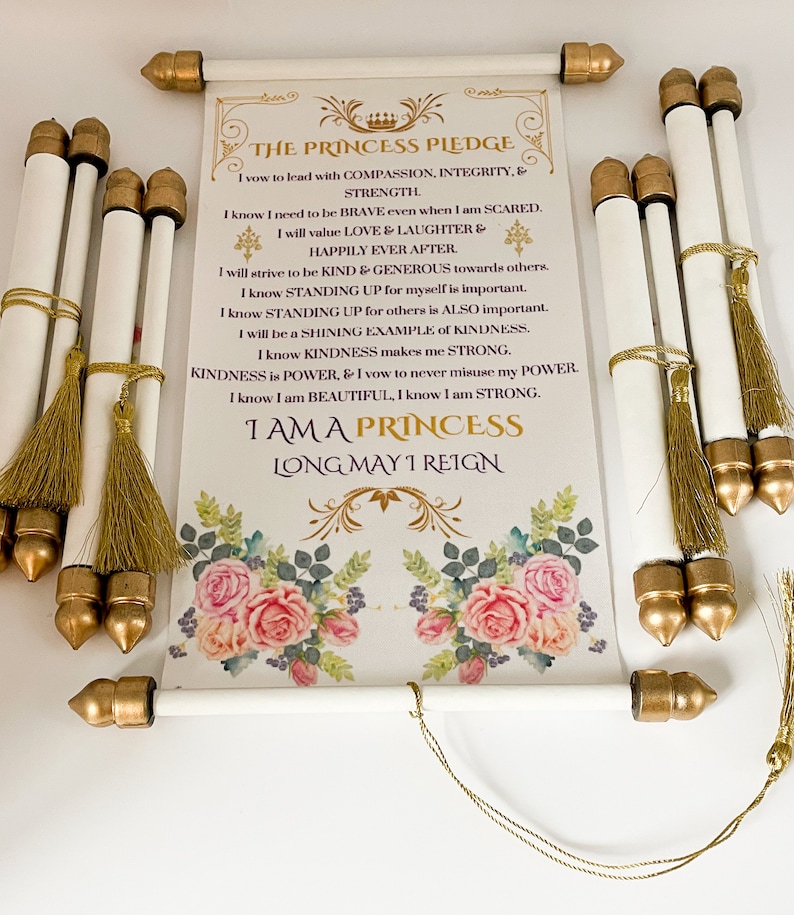 Princess Party Favors Princess Pledge Scroll Princess - Etsy
