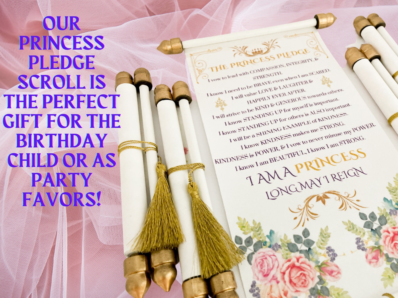 Princess Party Favors Princess Pledge Scroll Princess - Etsy