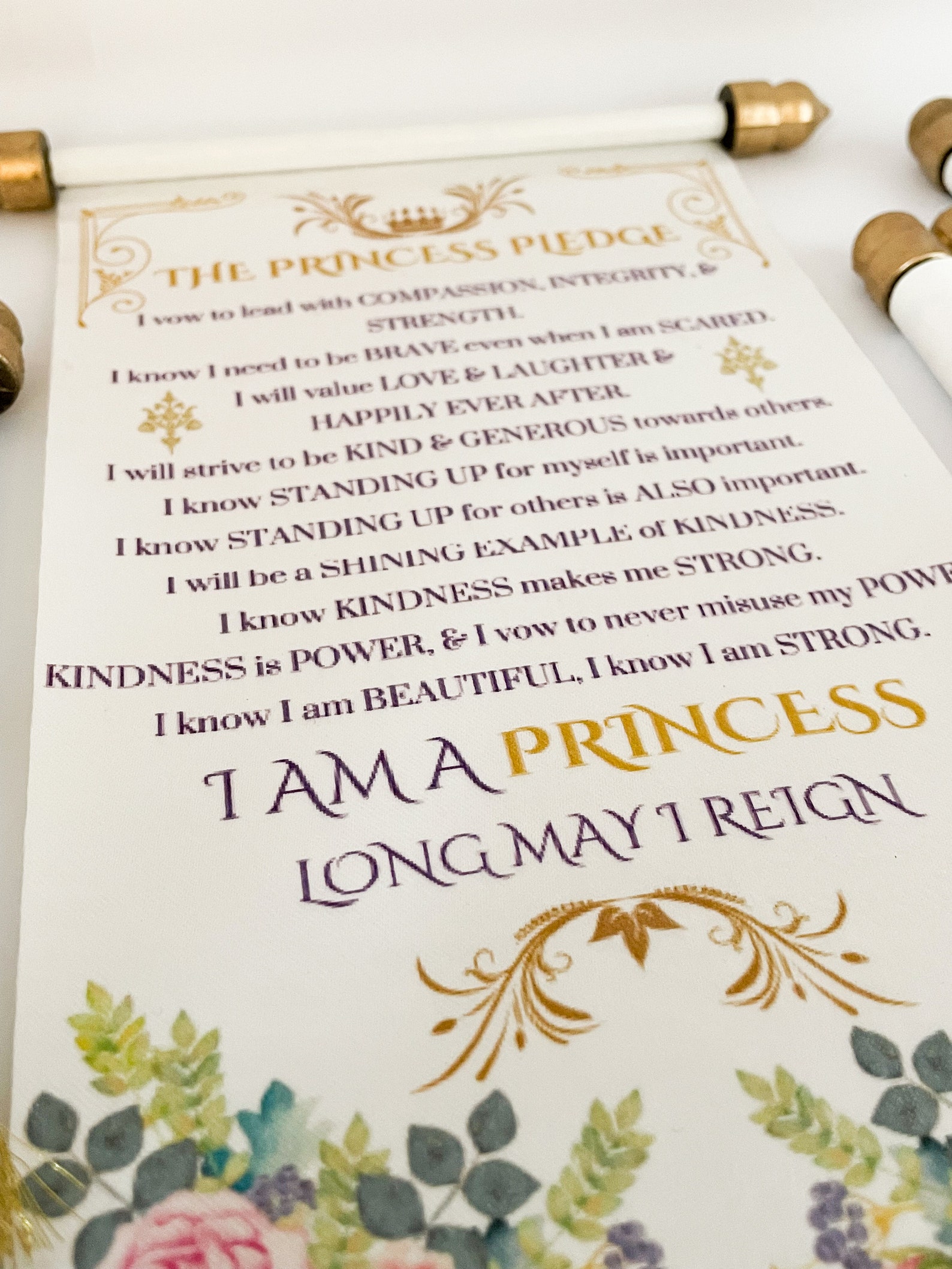 Princess Party Favors, Princess Pledge Scroll, Princess Coronation ...
