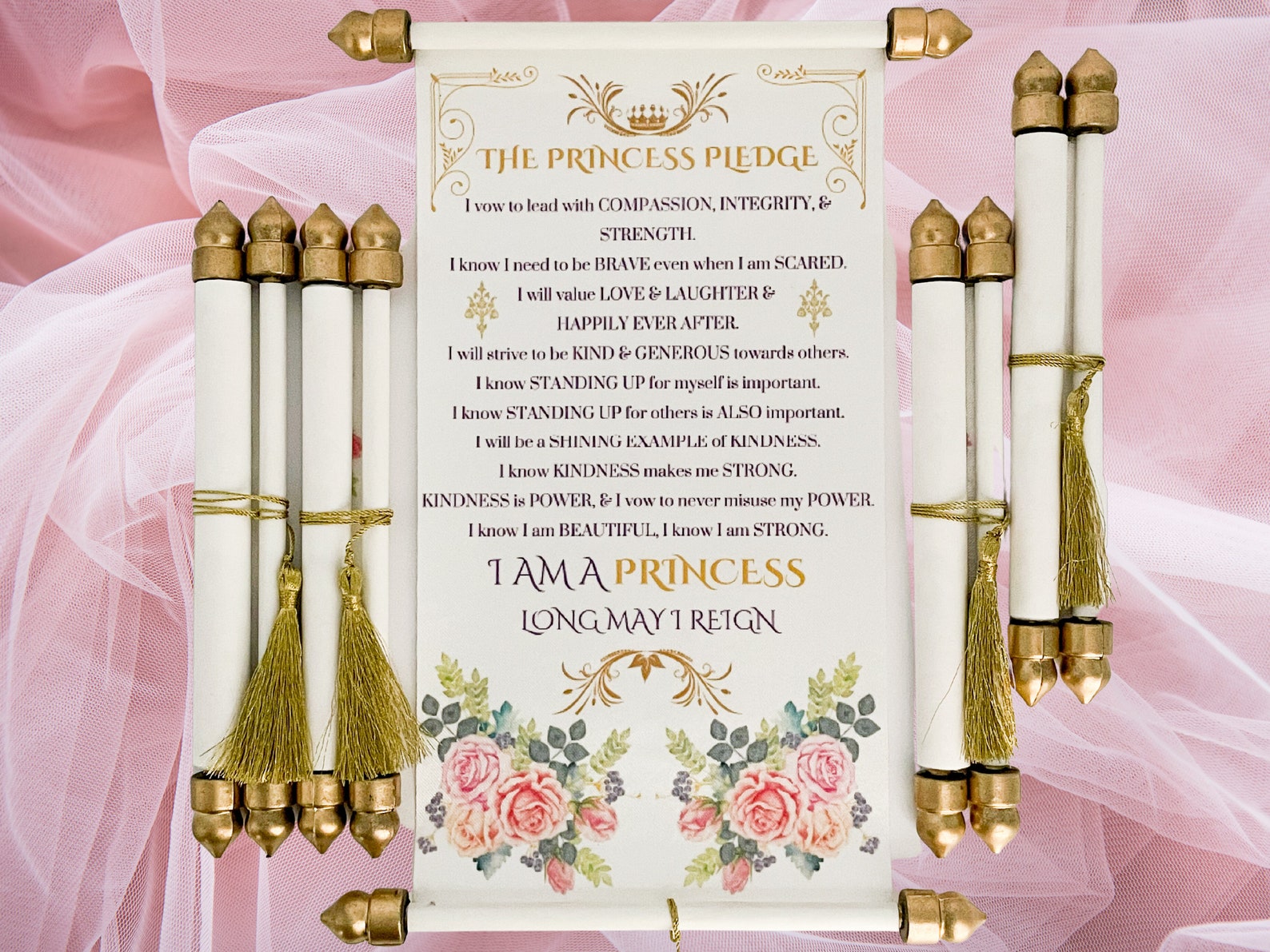 Princess Party Favors, Princess Pledge Scroll, Princess Coronation ...