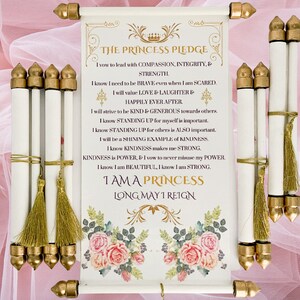 Princess Party Favors, Princess Pledge Scroll, Princess Coronation ...