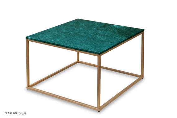 Coffee Table Made to Order SQUARE Green Marble Hand-made | Etsy
