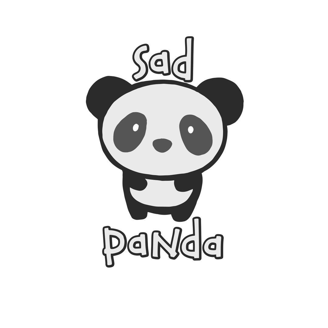 Animals - Panda - Sad Panda Digital Cut File | SVG | Eps | Png | Pdf ...
