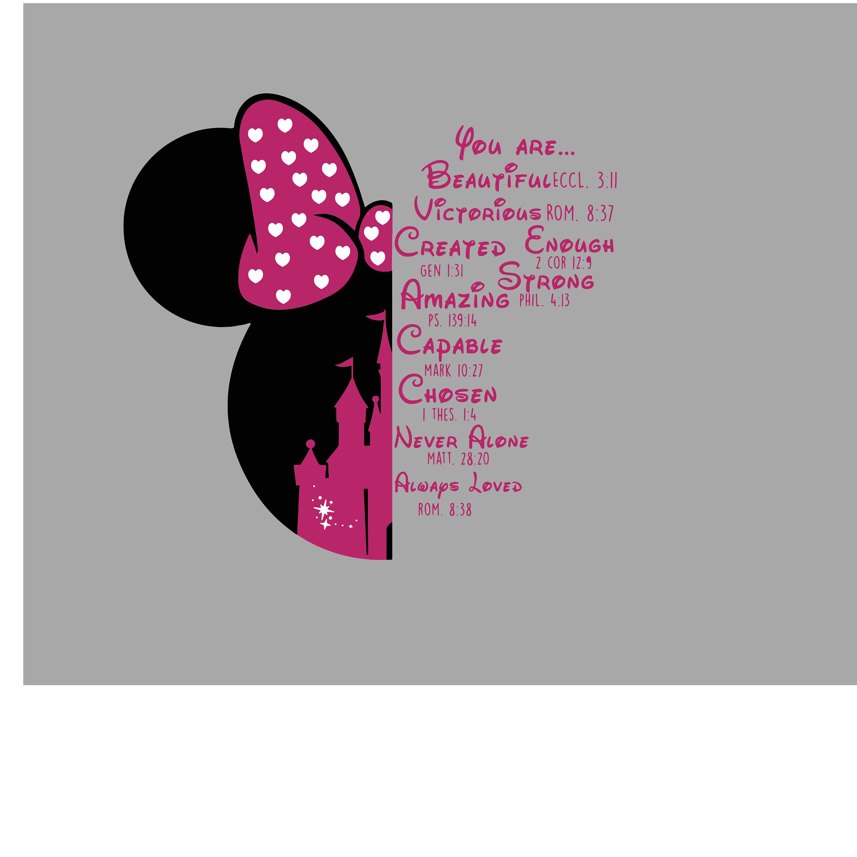 Minnie Tú Eres:/ SVG / Silueta / pdf / png / JPG / Cricut Cut File ...