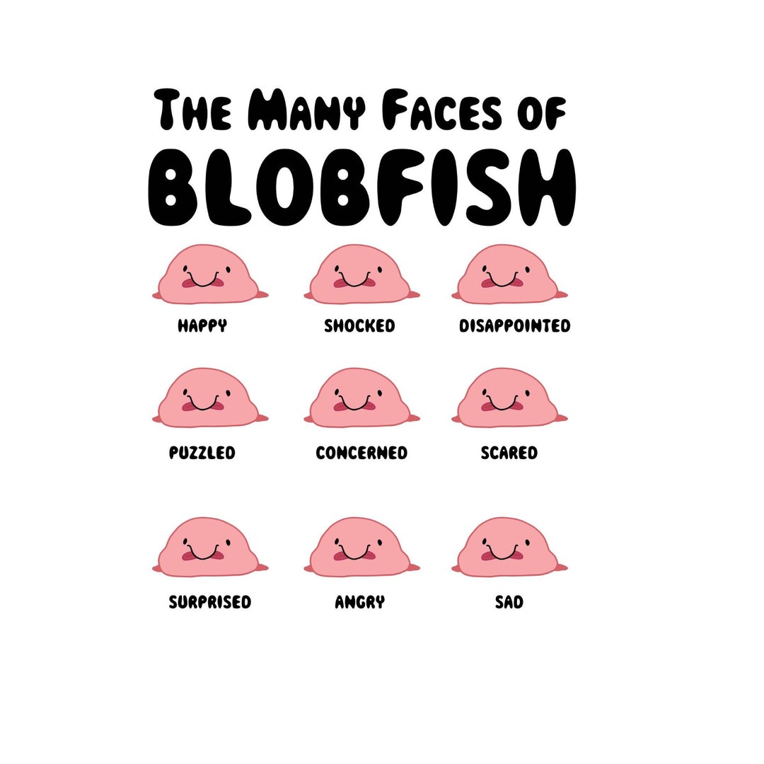Many Faces of Blobfish, SVG, - Etsy