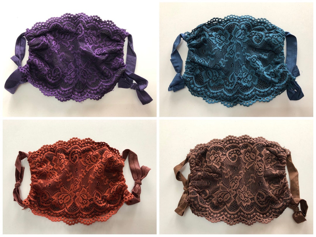 Lace Face Mask Face Protector With Cotton Filter Pocket - Etsy