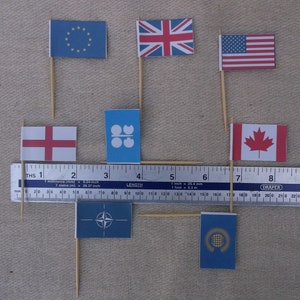 Cocktail Stick Flag Sets, Mini Cake Flags, Regional Flags, County Flags ...