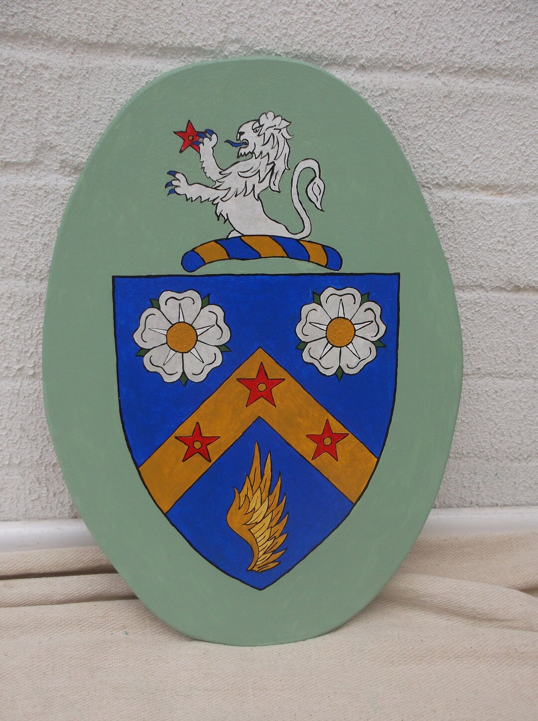 Large Shield Plaque, Complex Decorative Flat Shield-shaped Wall Hanging ...