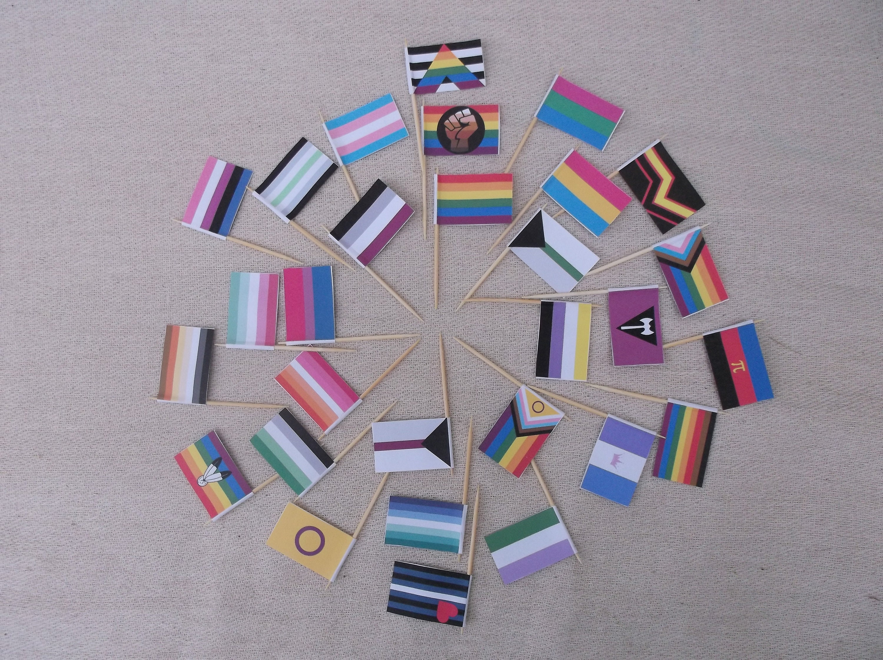 LGBTQ+ Mini Pride Flags: Cocktail & Cupcake Toppers - Etsy