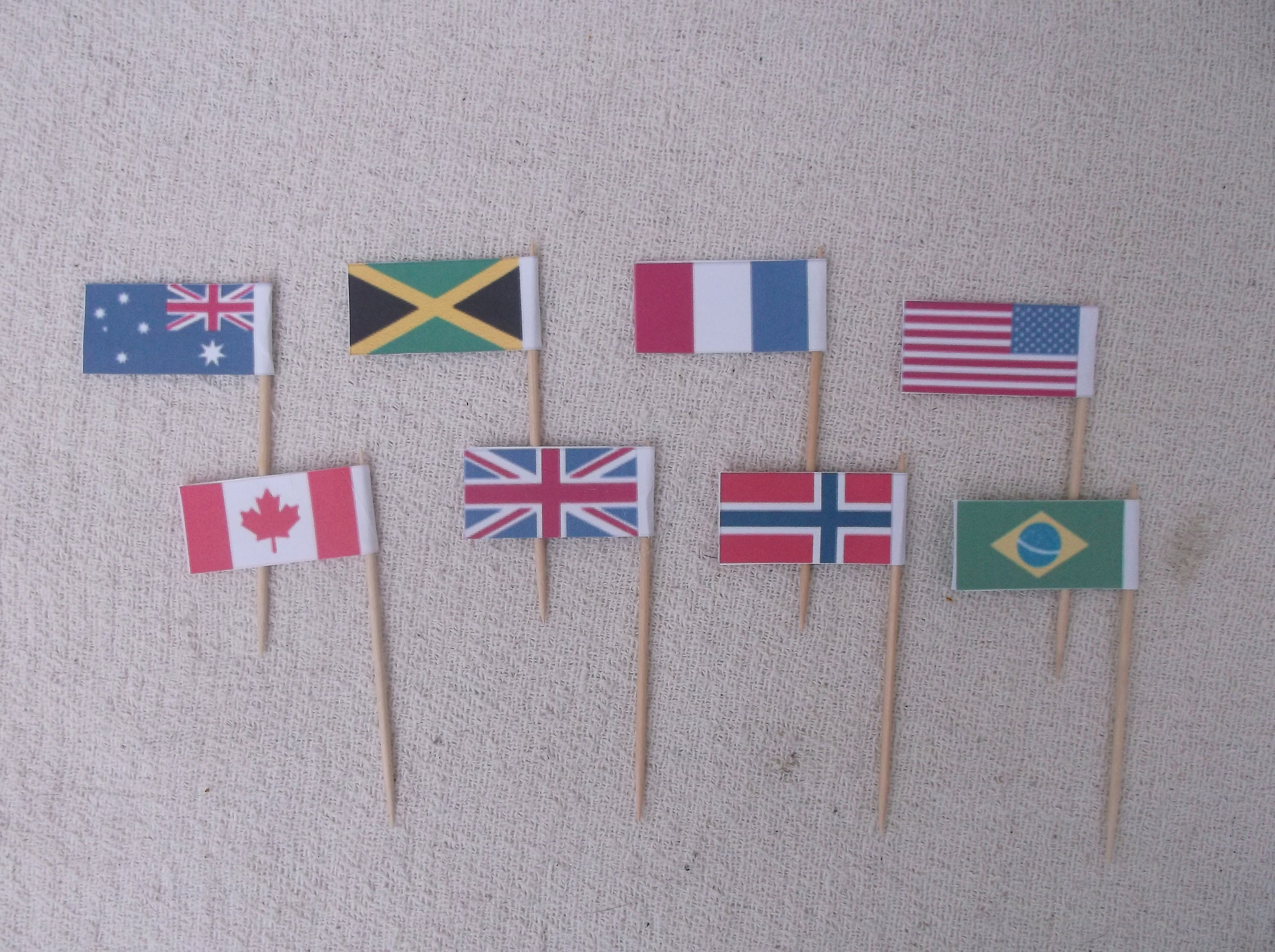 Miniature National Flags: Cocktail & Cupcake Toppers - Etsy