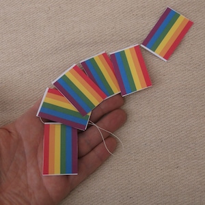 Tiny Rainbow Flags, LGBTQ+ Banners, Pride Flags Bunting, Diversity ...