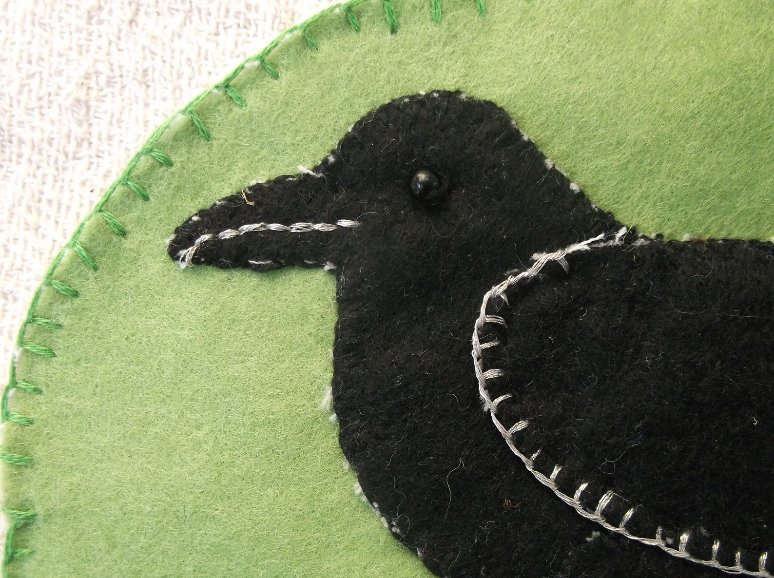 Raven Livery badge black bird patch hand sewn crow | Etsy