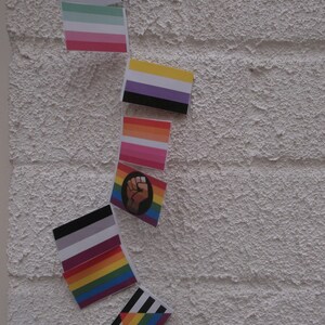 Tiny Rainbow Flags, LGBTQ+ Banners, Pride Flags Bunting, Diversity ...