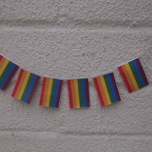 Tiny Rainbow Flags, LGBTQ+ Banners, Pride Flags Bunting, Diversity ...