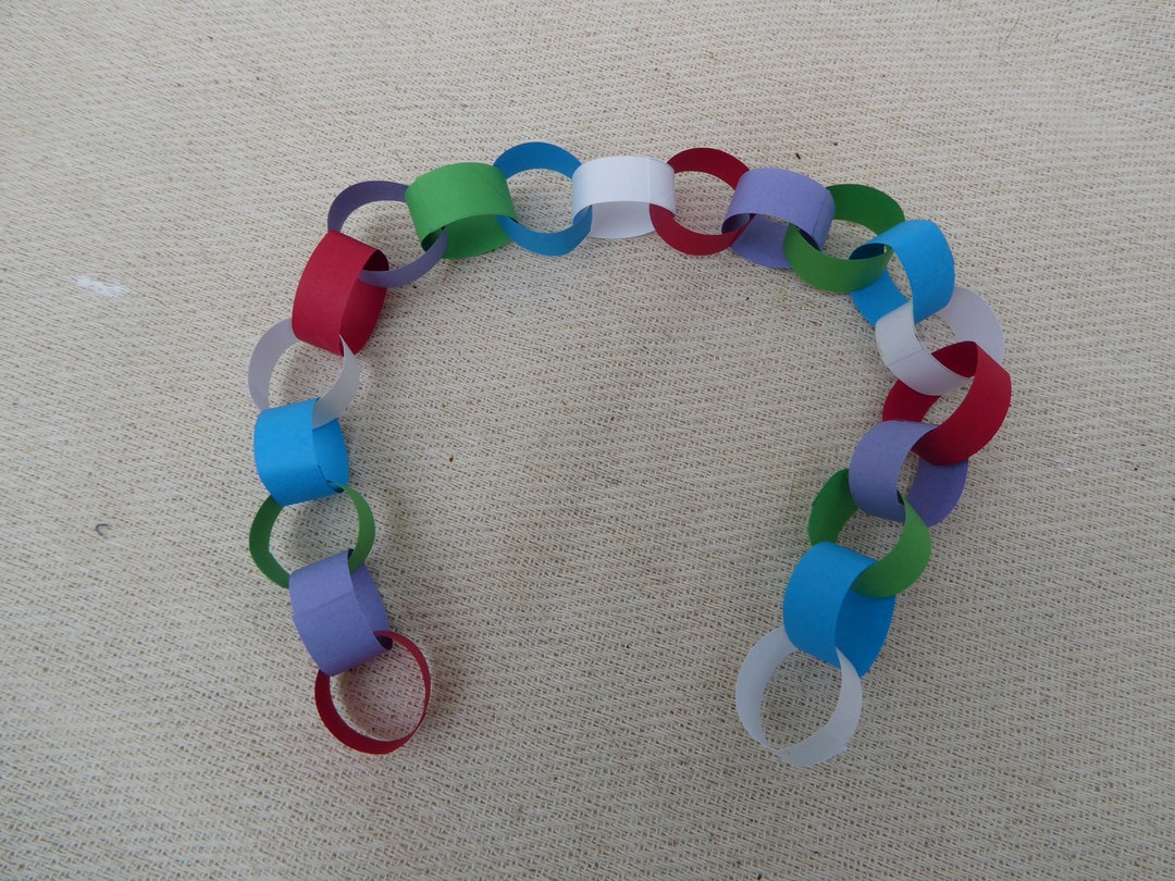 Mini Paper Chain, Classic Party Decoration, Paper Loop Garlands ...