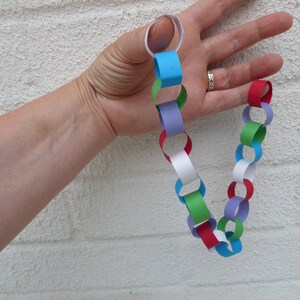 Mini Paper Chain, Classic Party Decoration, Paper Loop Garlands ...
