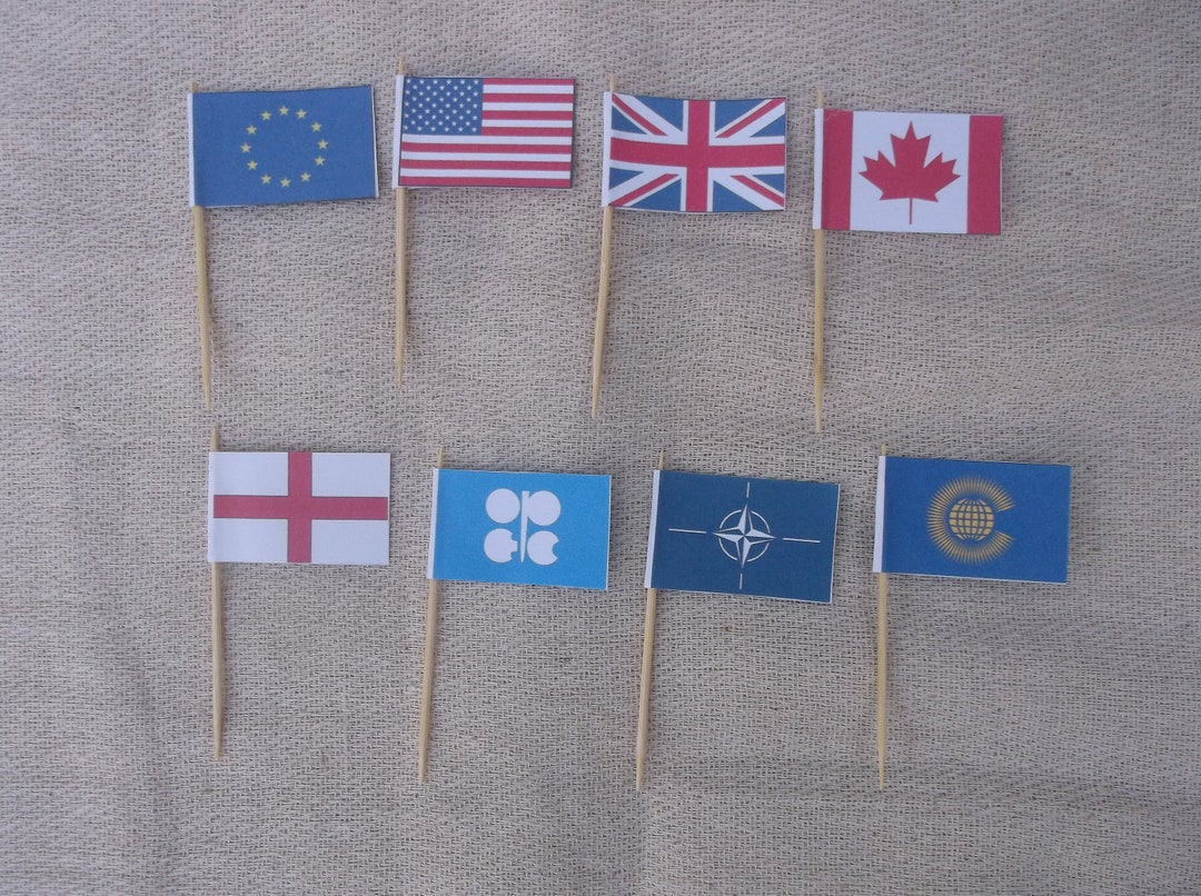 Cocktail Stick Flag Sets, Mini Cake Flags, Regional Flags, County Flags ...