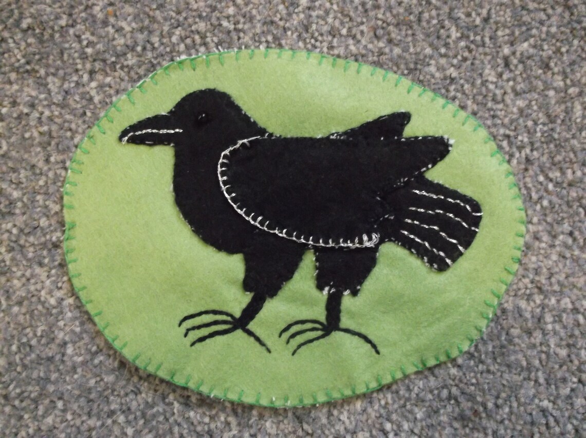 Raven Livery Badge, Black Bird Patch, Hand Sewn Crow - Etsy