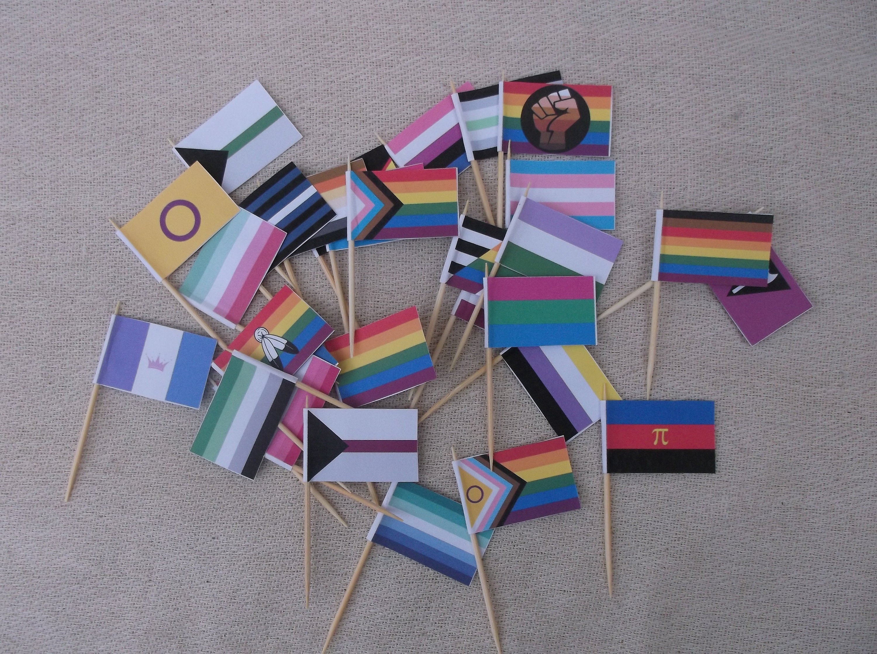 LGBTQ+ Mini Pride Flags: Cocktail & Cupcake Toppers - Etsy