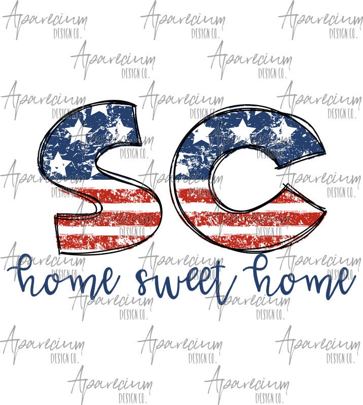 DIGITAL FILE Distressed American Flag South Carolina State Abbreviation ...