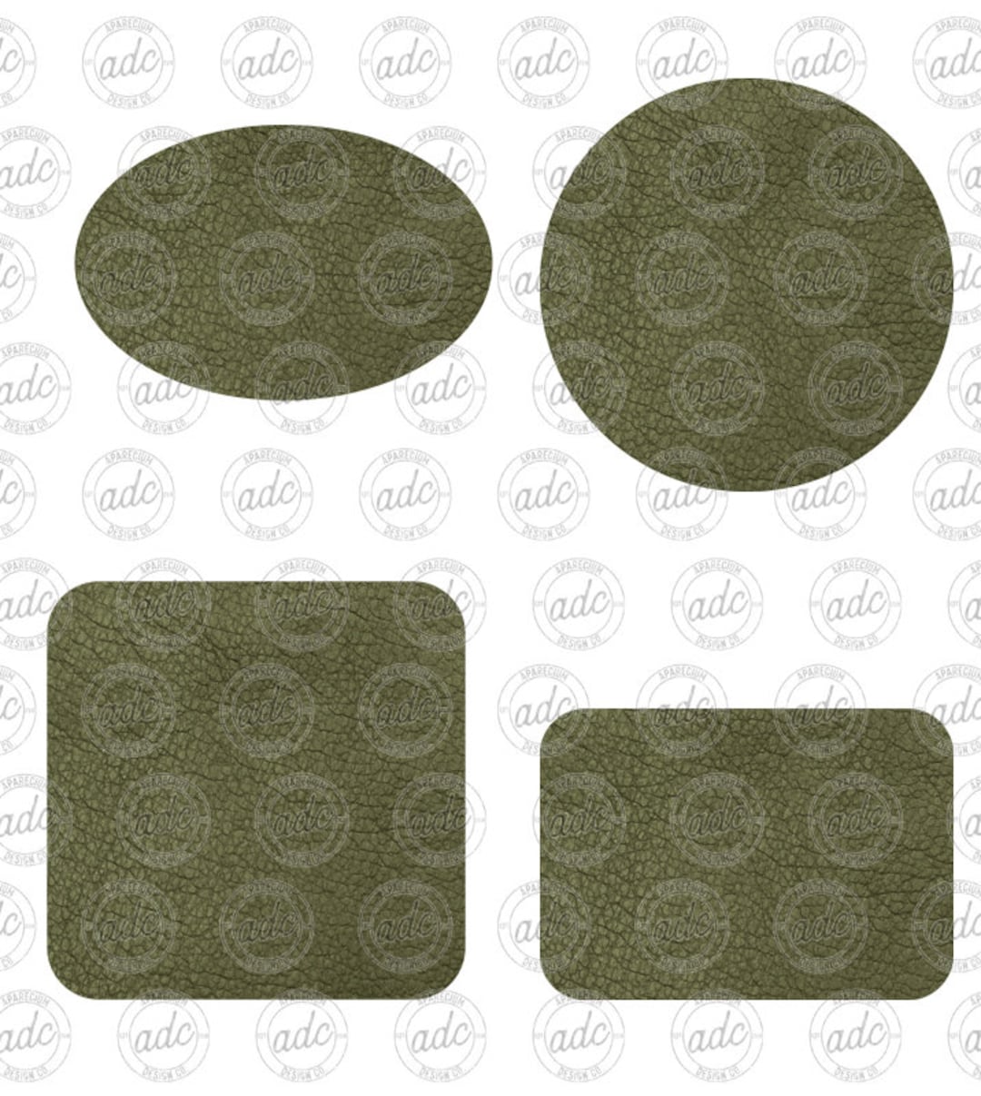 DIGITAL FILE Olive Green Leather Patch Sublimation Design Bundle - Etsy