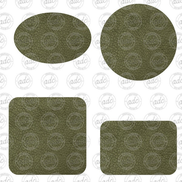 Olive Green Leather Patch - Etsy