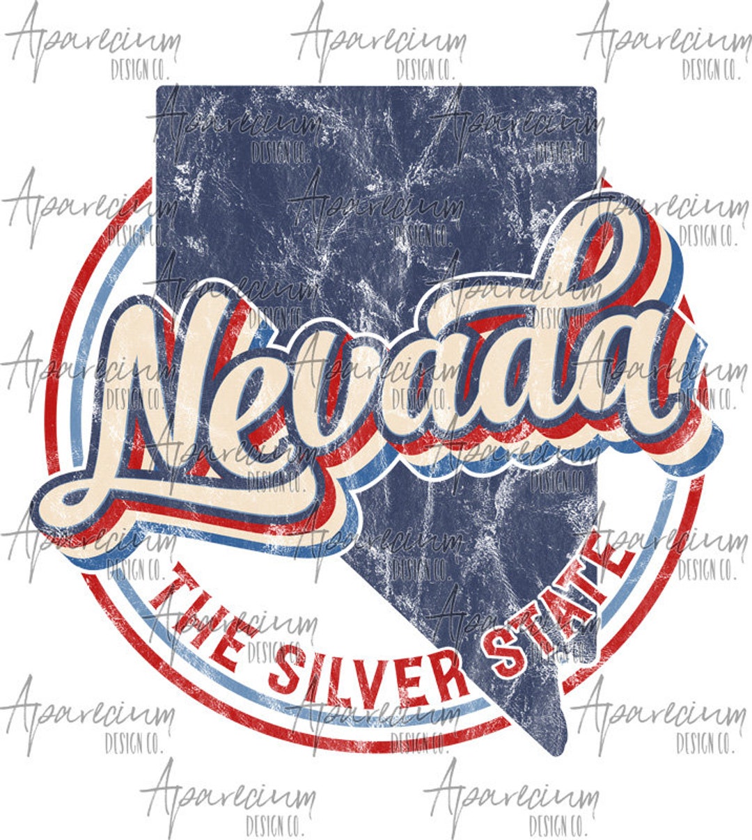 DIGITAL FILE Retro State of Nevada Sublimation Design - Etsy