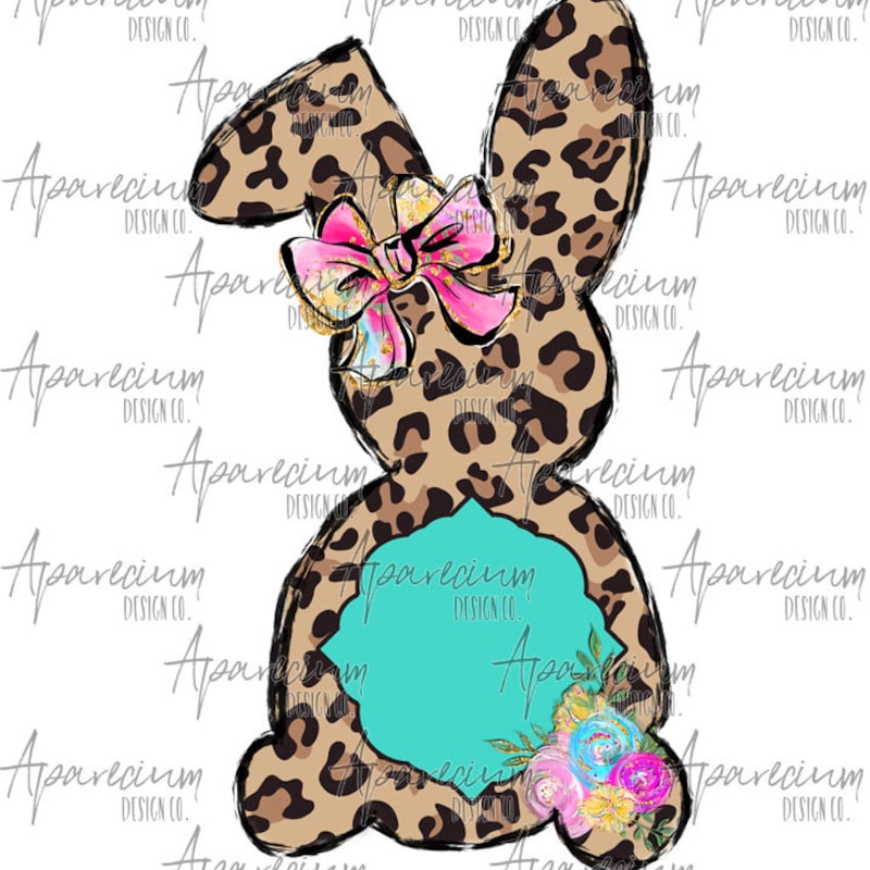 Floral Leopard Bunny Png - Etsy