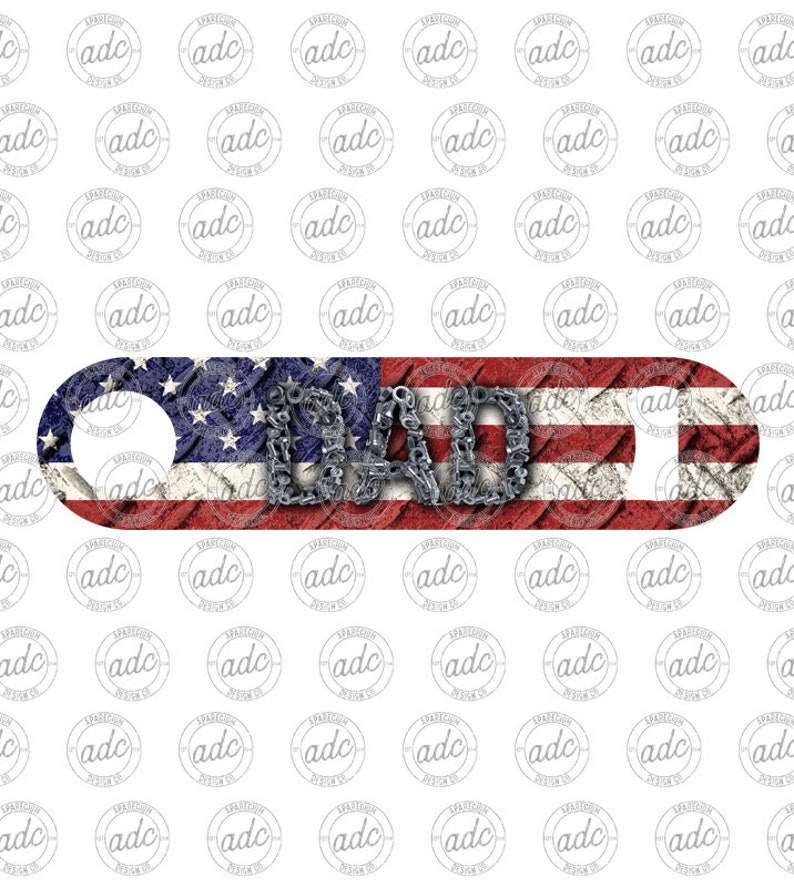 DIGITAL FILE American Flag Diamond Plate Dad Nuts and Bolts Bottle ...