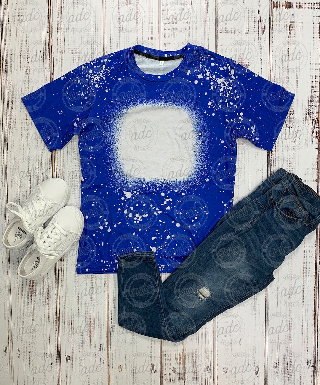 DIGITAL FILE Blue Faux Bleach T-shirt Mockup - Etsy