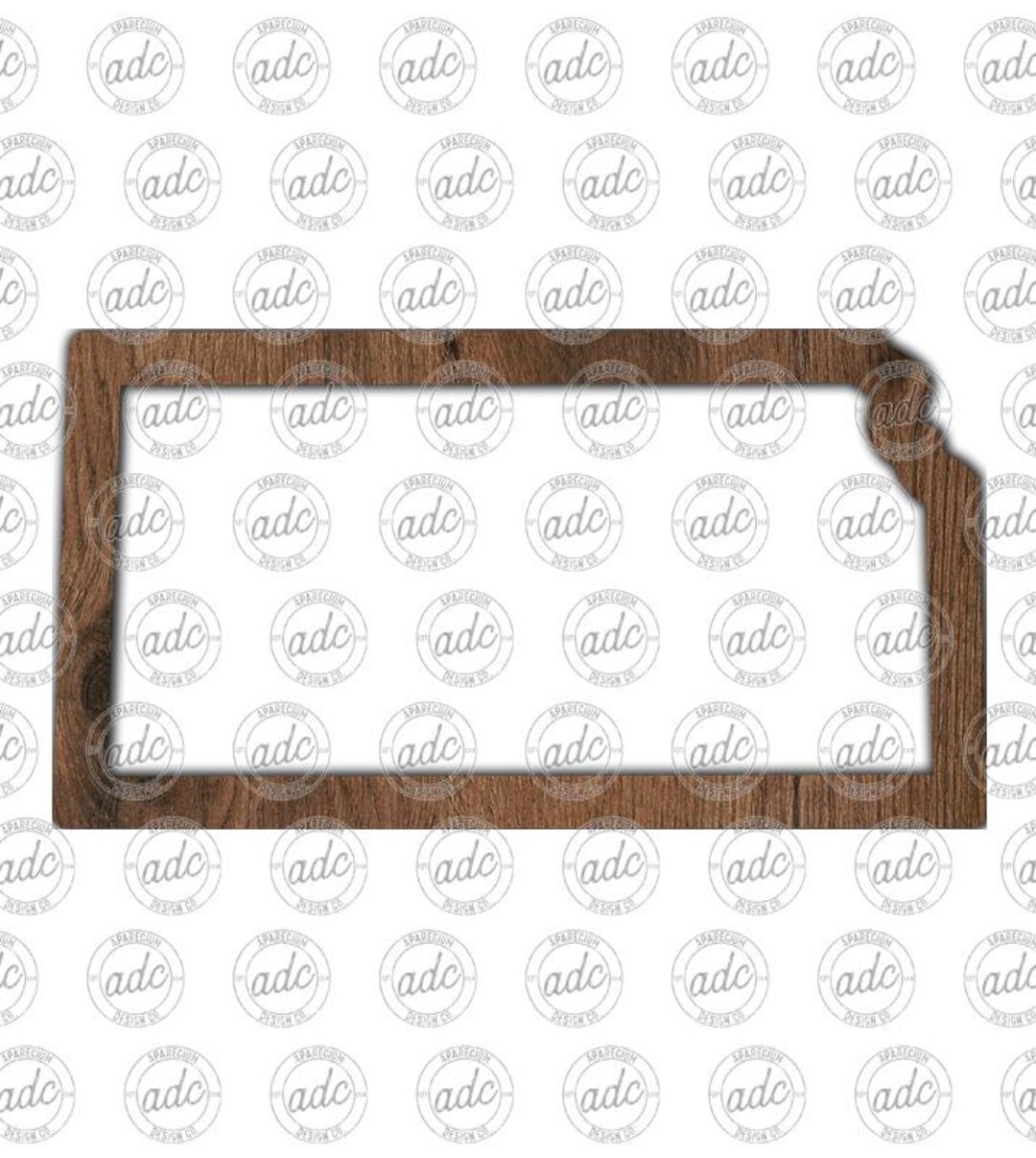 DIGITAL FILE Wooden State of Kansas Border Shaped Ornament Sublimation ...