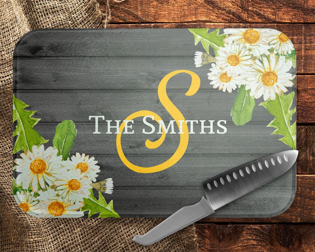 DIGITAL FILE Watercolor Daisy Rectangle Cutting Board Sublimation ...