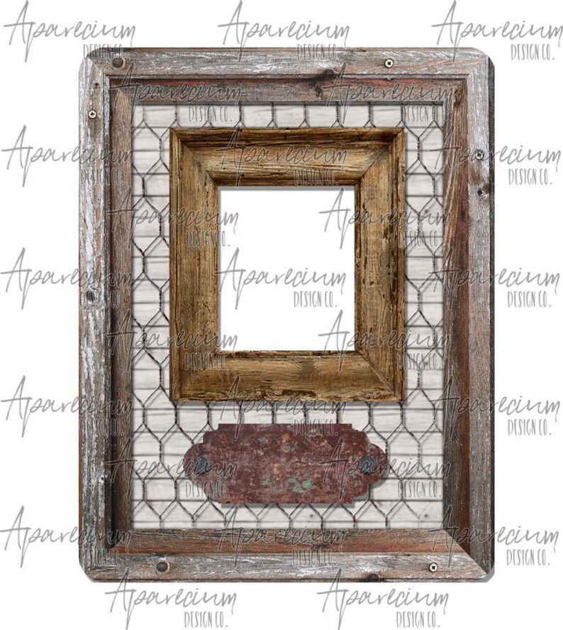 DIGITAL FILE Rustic Wooden Chicken Wire Picture Frame 8x10 Dry - Etsy