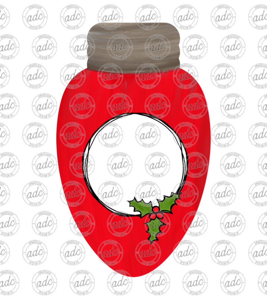 DIGITAL FILE Christmas Light Bulb Photo Ornament Sublimation Design - Etsy