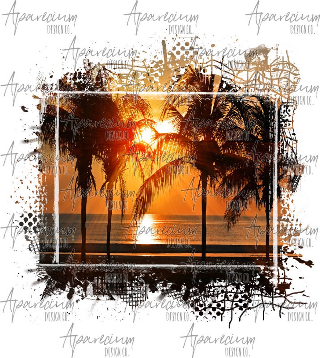 DIGITAL FILE Beach Sunset Sublimation Design - Etsy